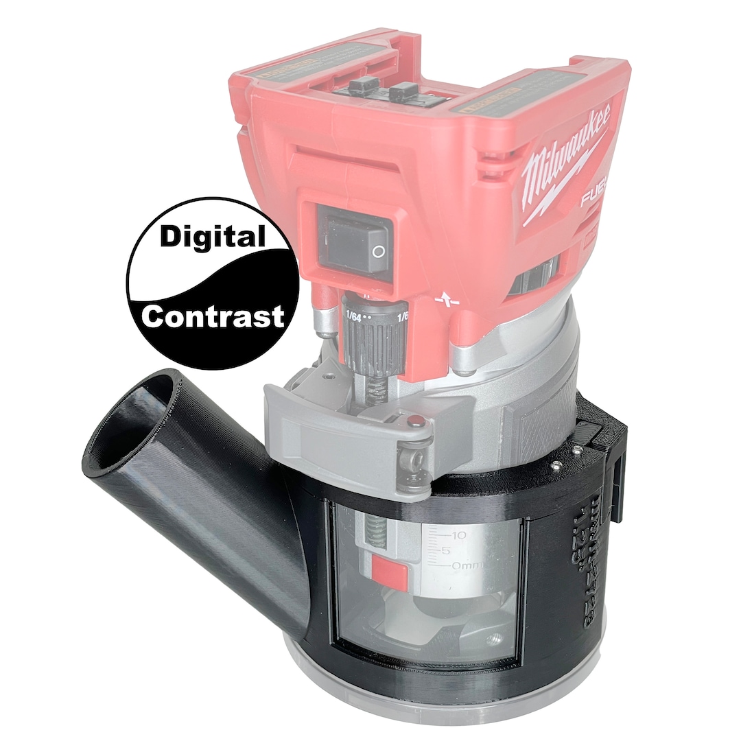 Milwaukee 2723 Fixed Base Trim Router Hose Adapter, Dust Cover Hose ...