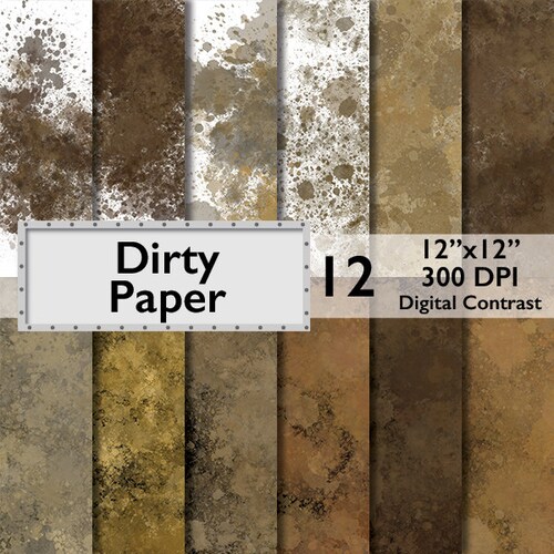 Dirty Paper Digital Paper Commercial Use Scrapbooking - Etsy