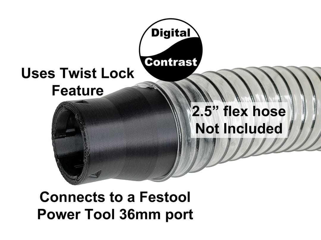 Hose Adapter, Festool Tool Cleantec 36mm Port to 2.5" Flex or 2.5" Wet ...