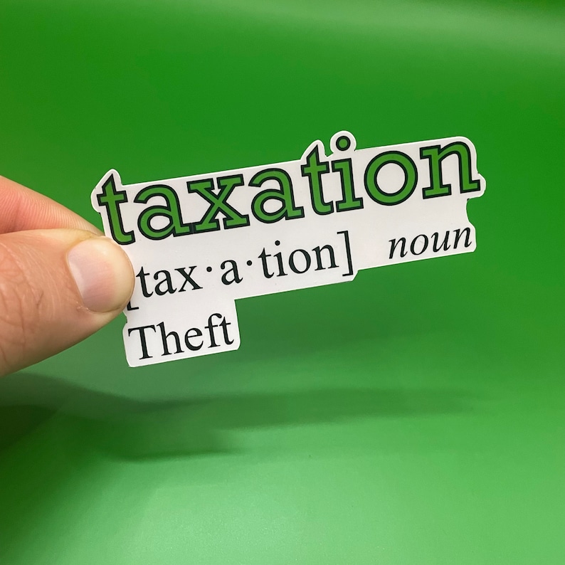 Taxation Definition Sticker - Etsy