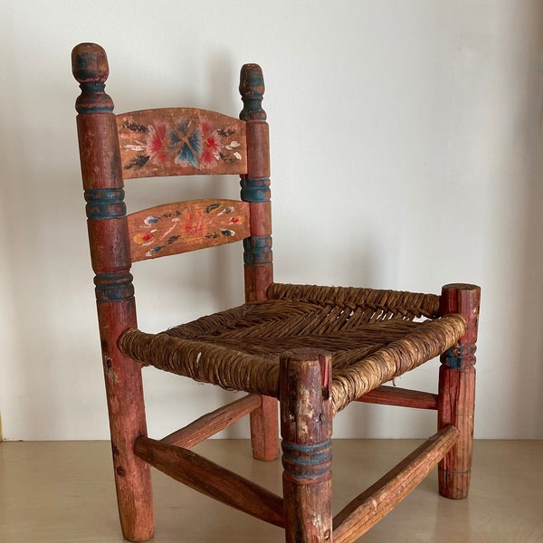 Painted Rush Chair - Etsy