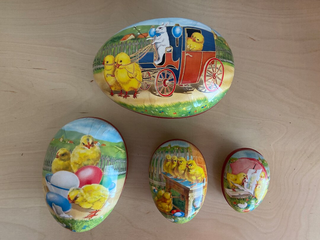 Set of Four Nesting Nestler Easter Eggs Bunny Chicks | Made in Germany ...