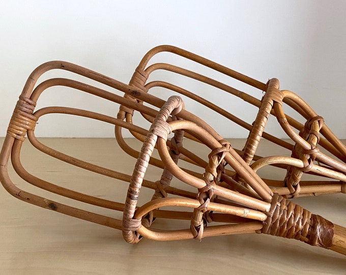Vintage Bentwood Rattan Basket Toss Ball Toss Rackets | Sportcraft ...