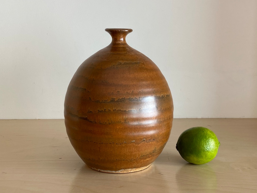 Vintage Spencer Studio Pottery Weed Pot | Hare's Fur Glaze - Etsy