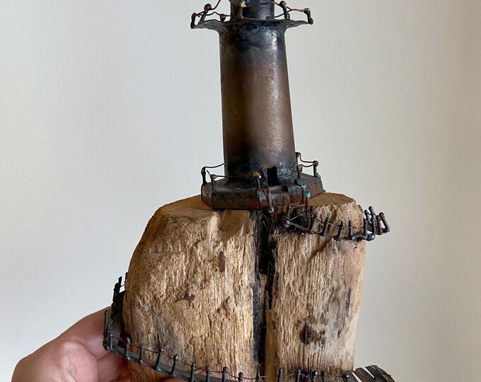 Vintage Folk Art Copper Lighthouse Sculpture Handmade Jim Lewk - Etsy