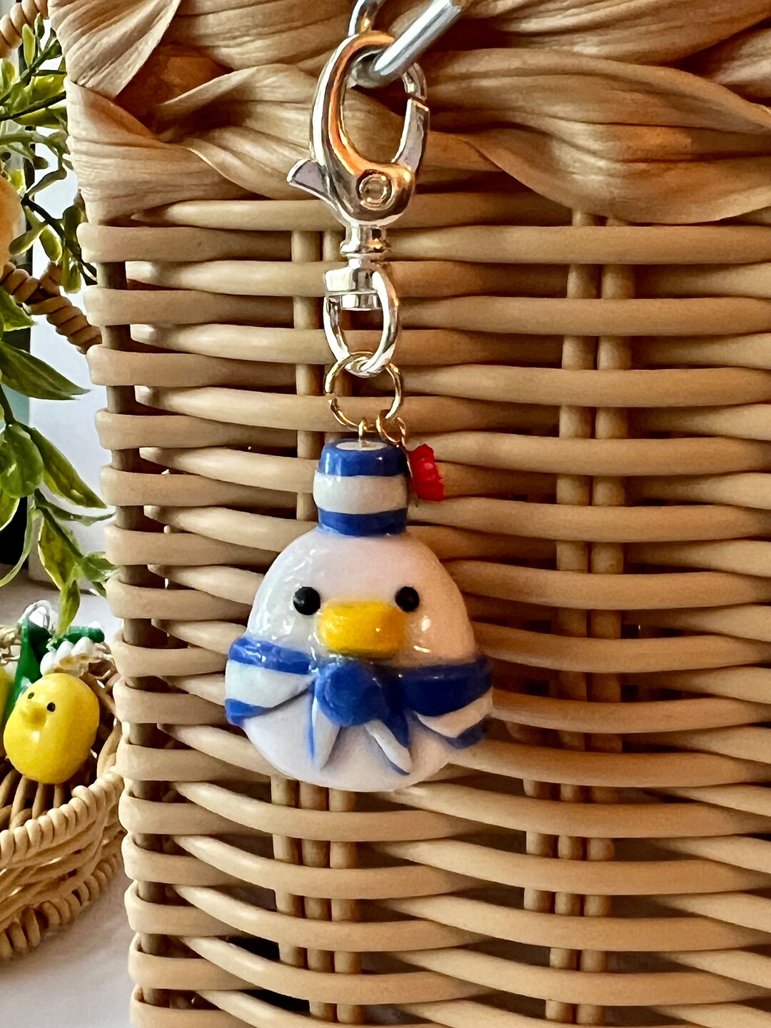 Sailor Duckie Polymer Clay Keychain - Etsy