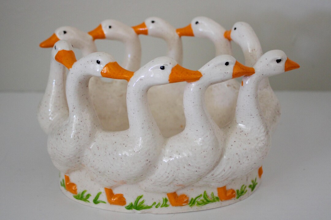 Vintage Ceramic Goose Planter: Holland Mold Centerpiece Decor - Etsy