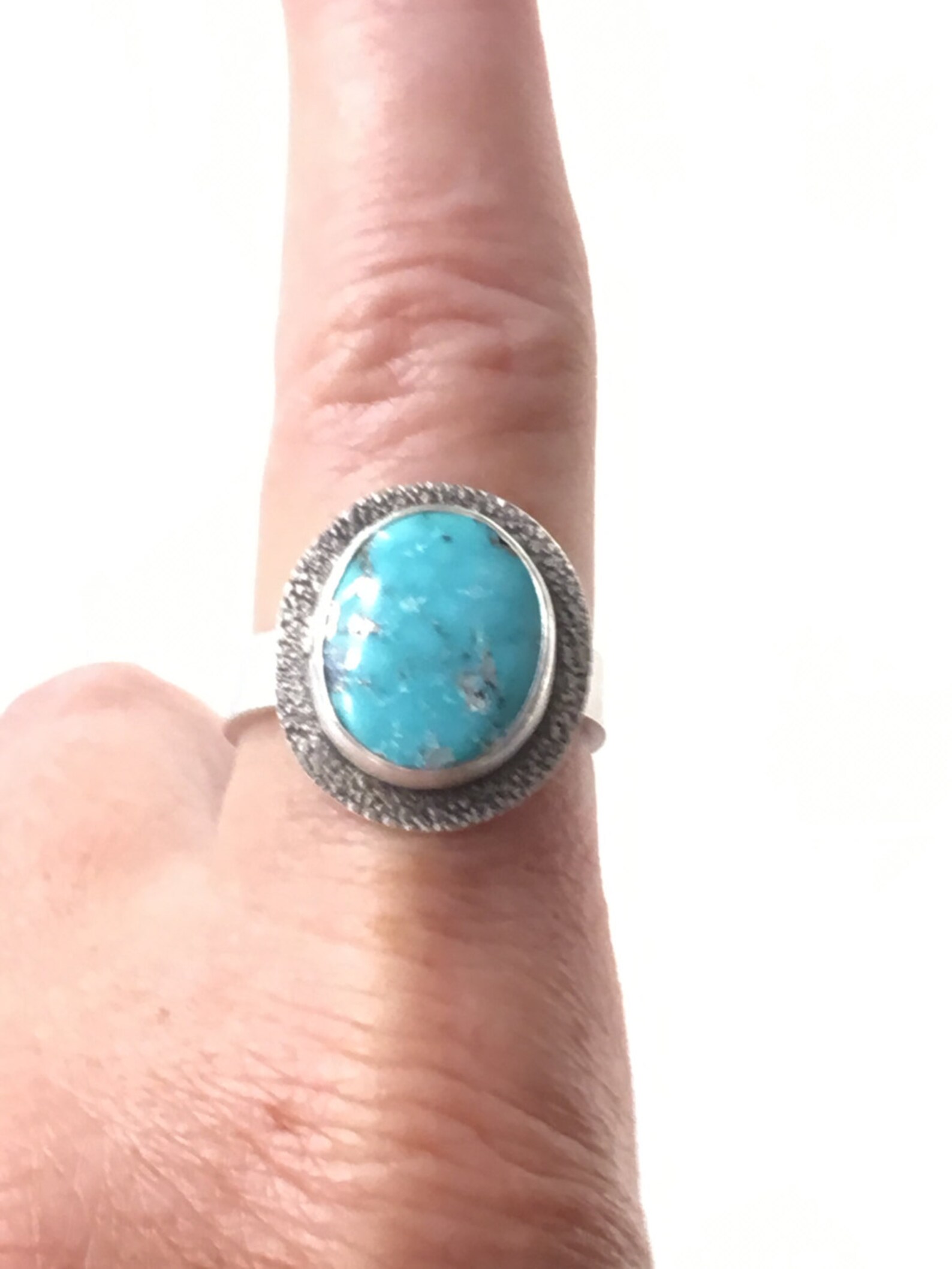 Natural Kingman Turquoise Ring Sterling Silver Womens Sz 8 - Etsy