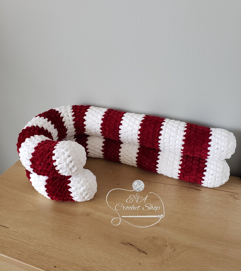 Crochet Candy Cane, Candy Cane, Large Candy Cane, Crochet Candy Cane Photo Prop, Crochet Candy ...