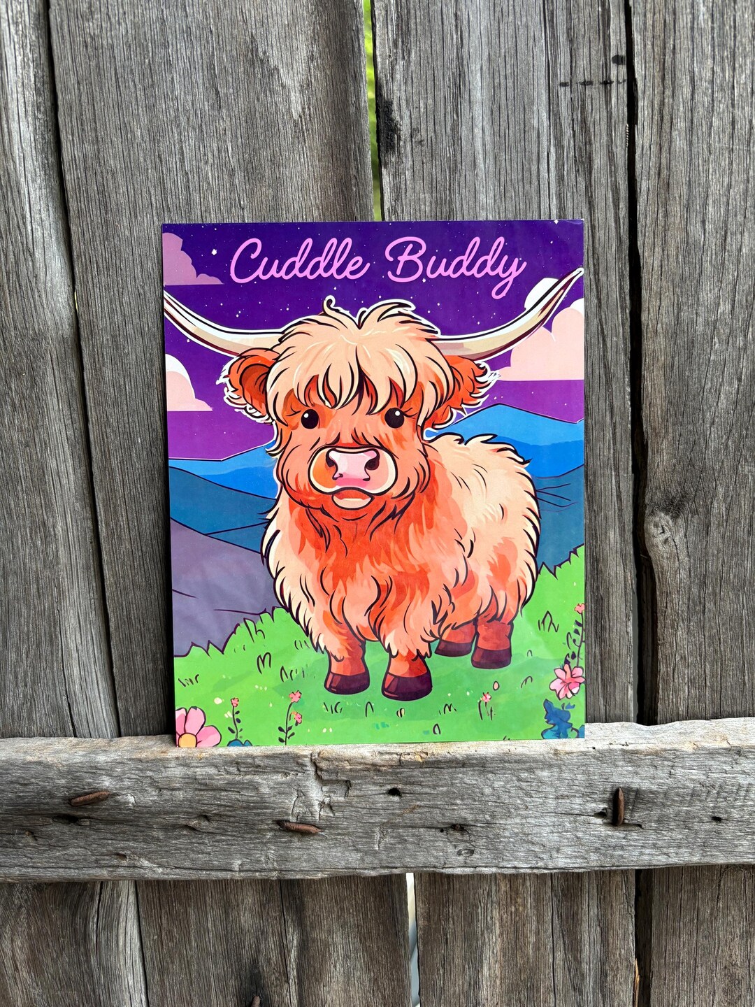 Highland Cow Cuddle Buddy Sign: Farmhouse Wall Decor - Etsy
