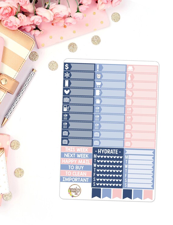 Dreams to Plans 4 Page Mini Weekly Planner Sticker Kit \u2013 Vertical ...