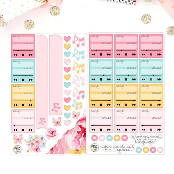 Music Tracker Notes Page Kit Songs Artists Tracking Memory - Etsy