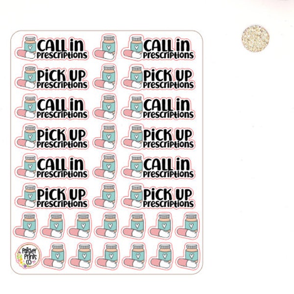 Prescription Planner Stickers - Etsy