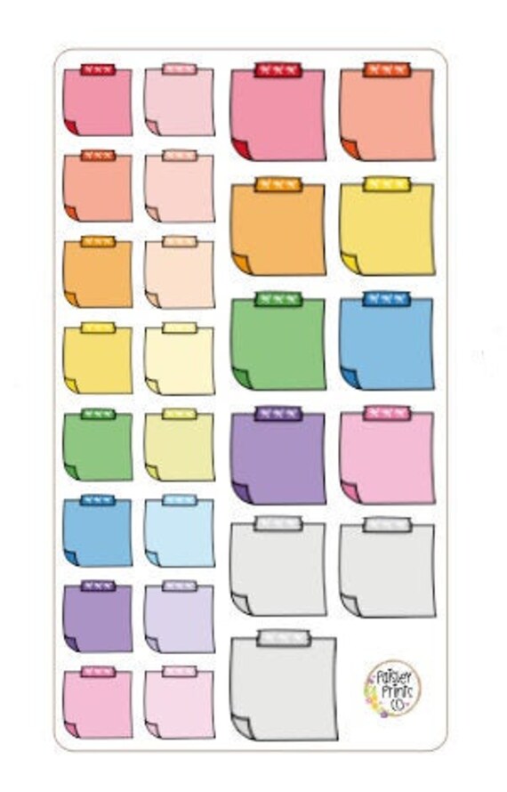 Reminder Note Taking Washi Tape Box Planner Stickers | Etsy