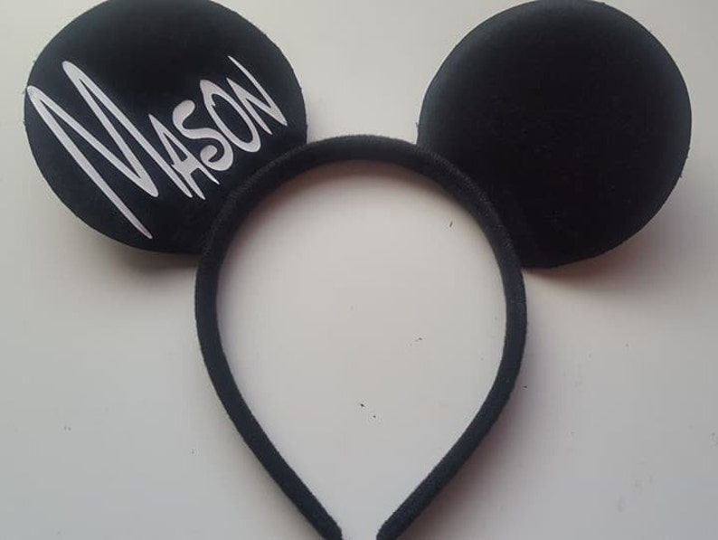 Adorable Personalized Mickey/minnie Ears - Etsy