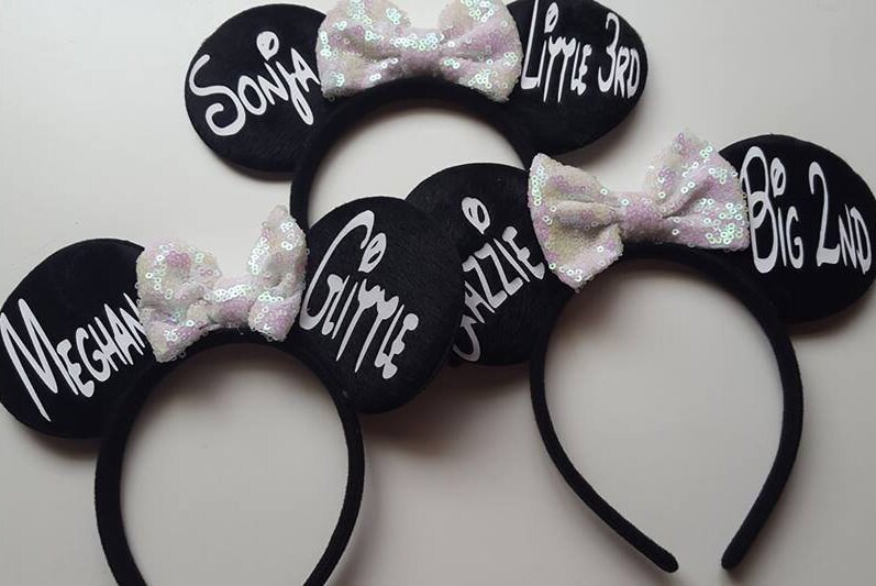 Adorable Personalized Mickey/minnie Ears - Etsy
