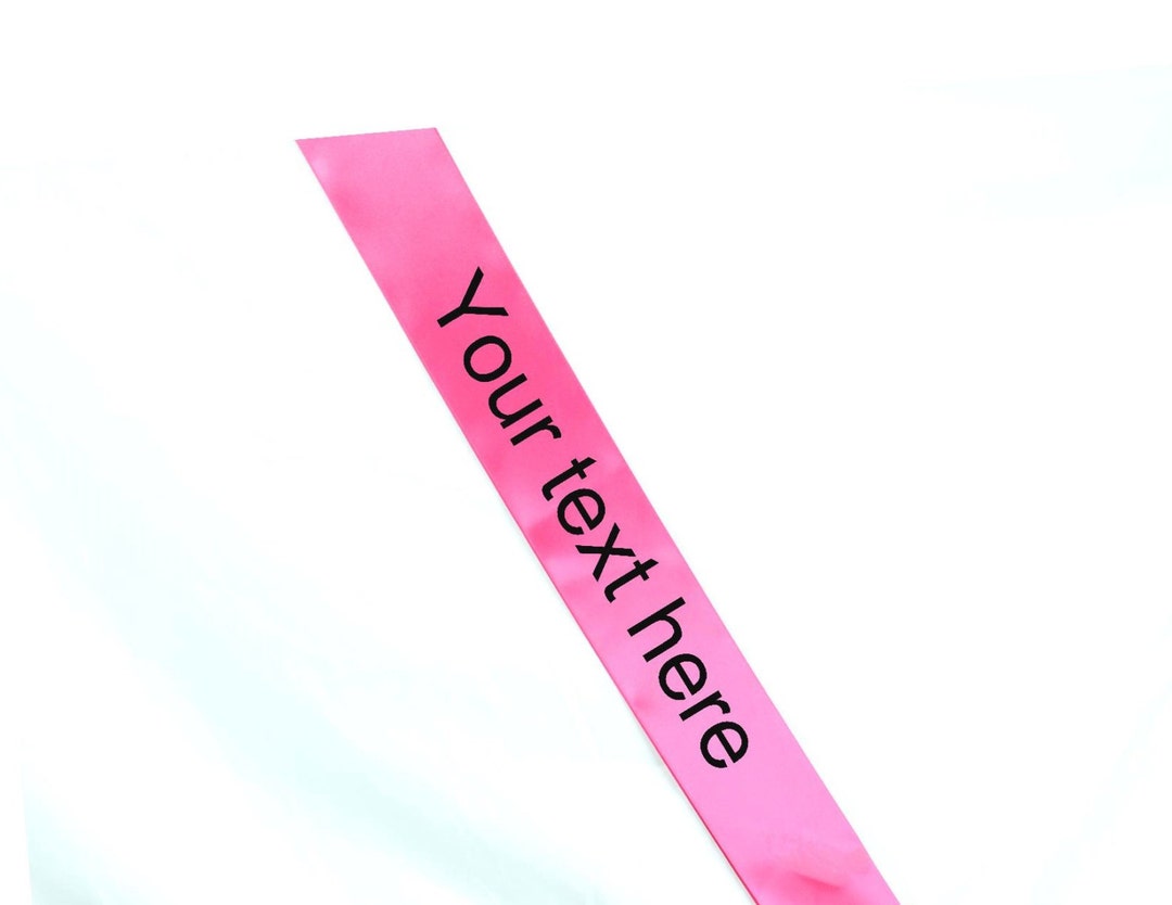 Awesome Custom Text Satin Sash | Custom Quote Sash Custom Sash ...
