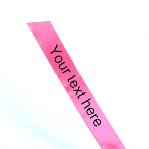 Awesome Custom Text Satin Sash | Custom Quote Sash Custom Sash ...