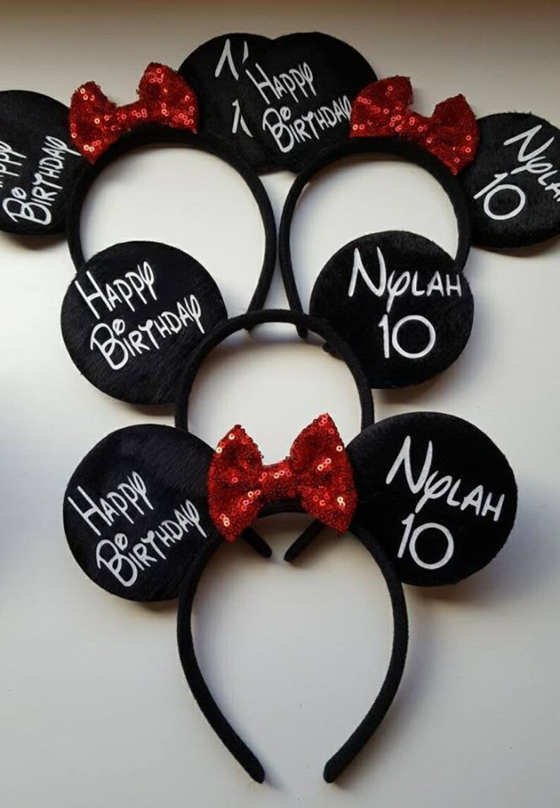 Adorable Personalized Mickey/minnie Ears - Etsy