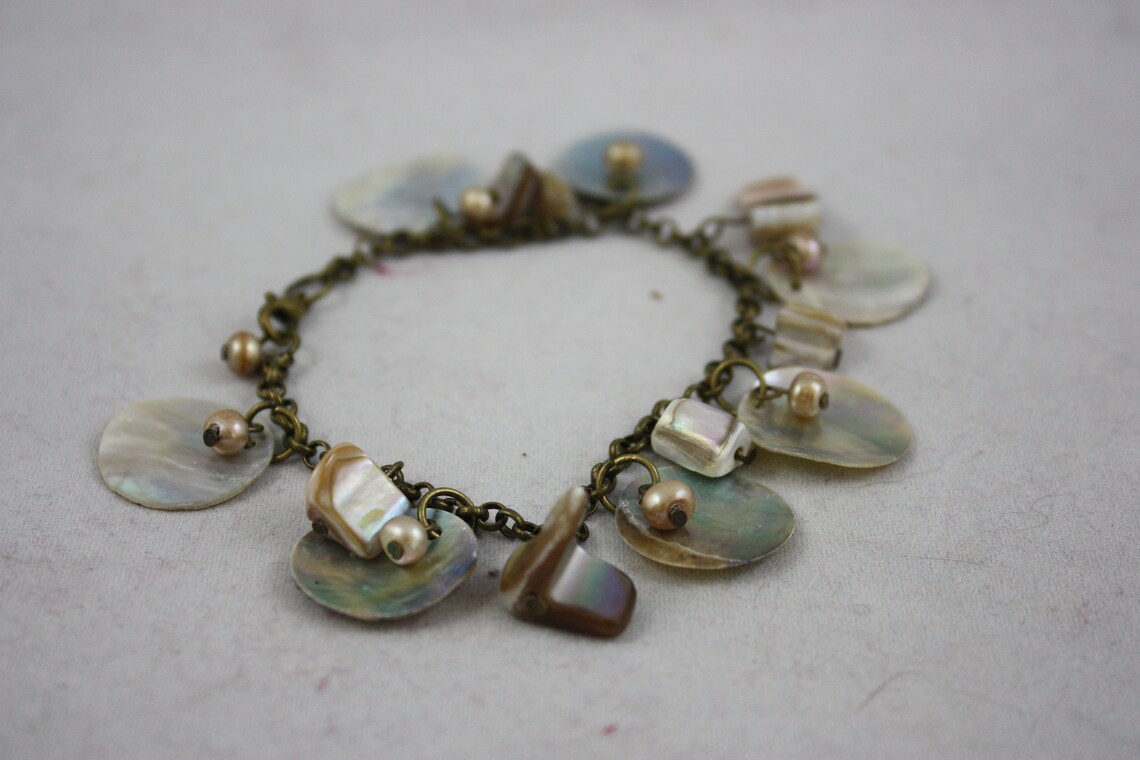 Bracelets shell bracelets mother of pearl bracelets | Etsy