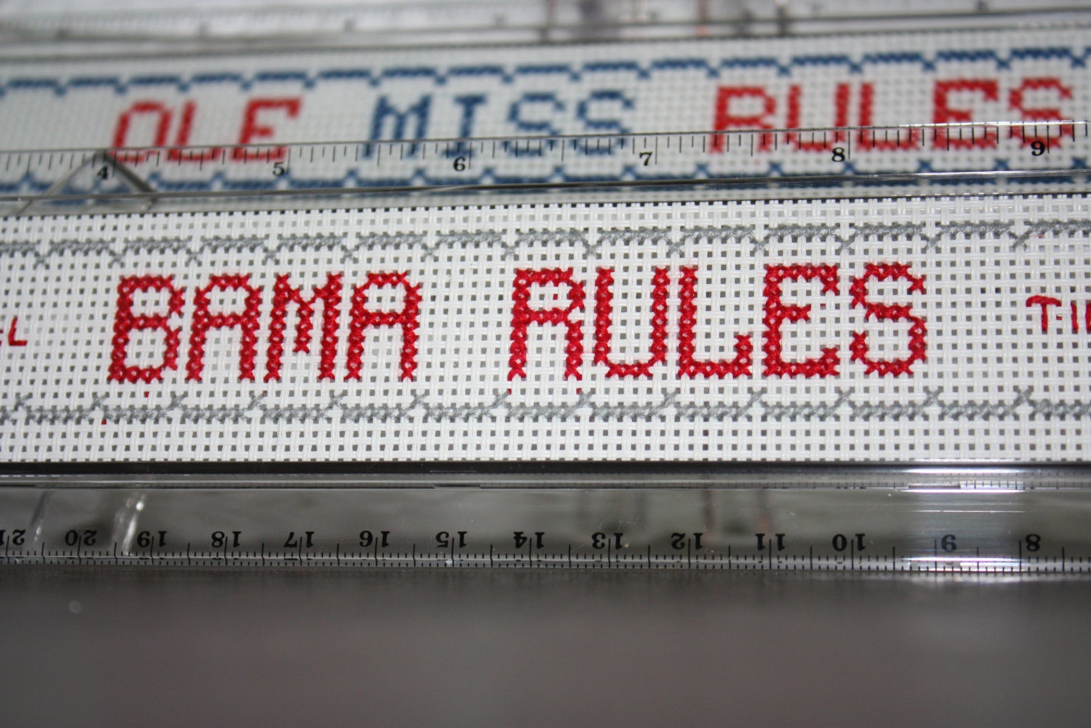 College or High School Team Colors Ruler, Cross Stitch Ruler, College ...