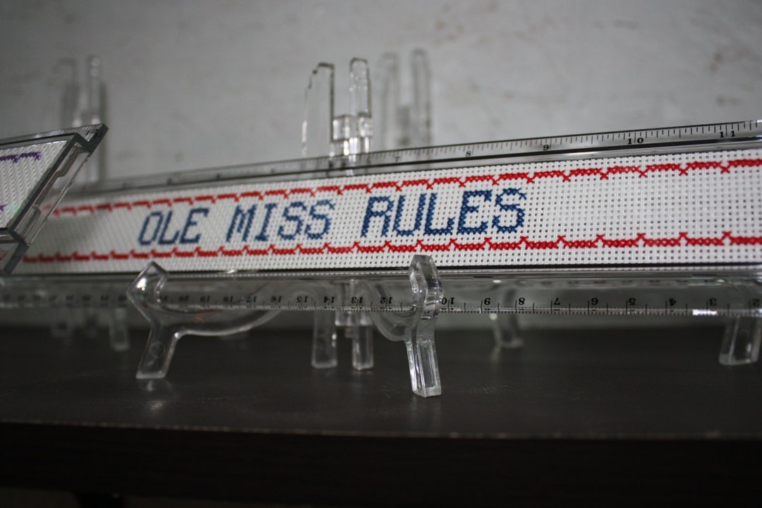 College or High School Team Colors Ruler, Cross Stitch Ruler, College ...