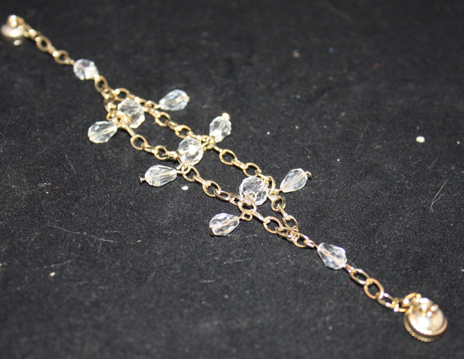 Clear Glass Teardrop Bracelet Bracelets Teardrop Bracelet | Etsy