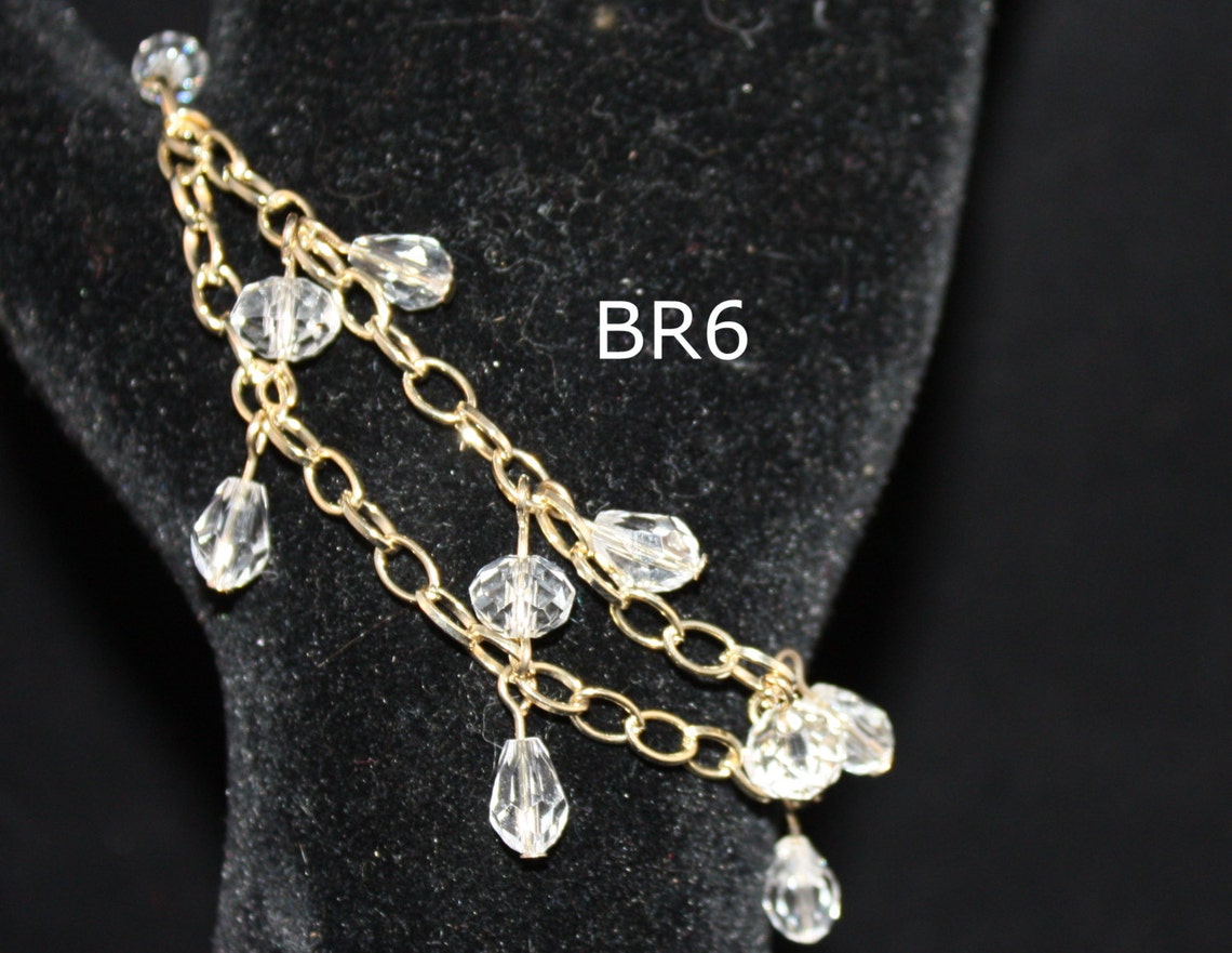Clear Glass Teardrop Bracelet Bracelets Teardrop Bracelet | Etsy