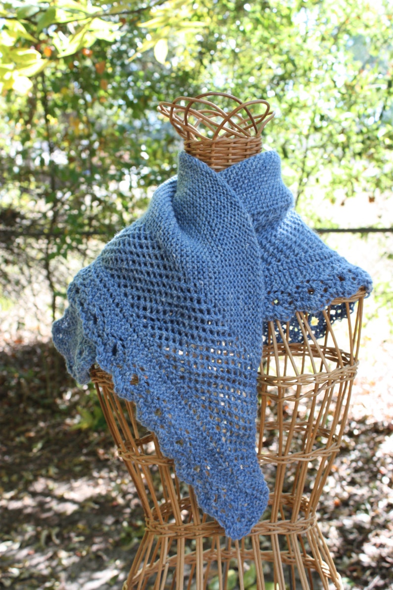 Shawl, Shawls, Blue Shawl, Blue Shawls, Hand Knit Shawls, Knit Shawls ...