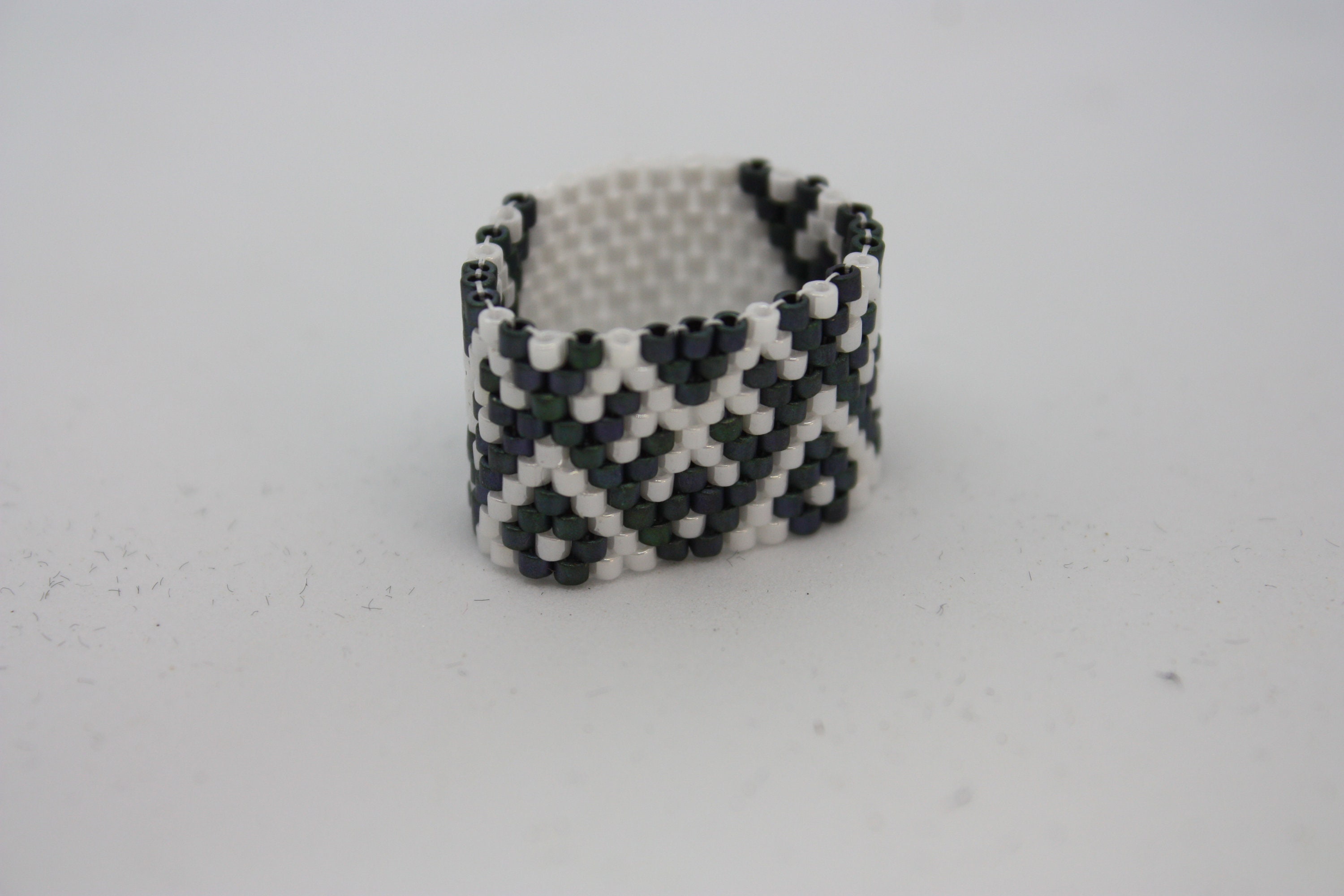 Rings Beaded Rings Peyote Beaded Rings Multicolor Rings - Etsy