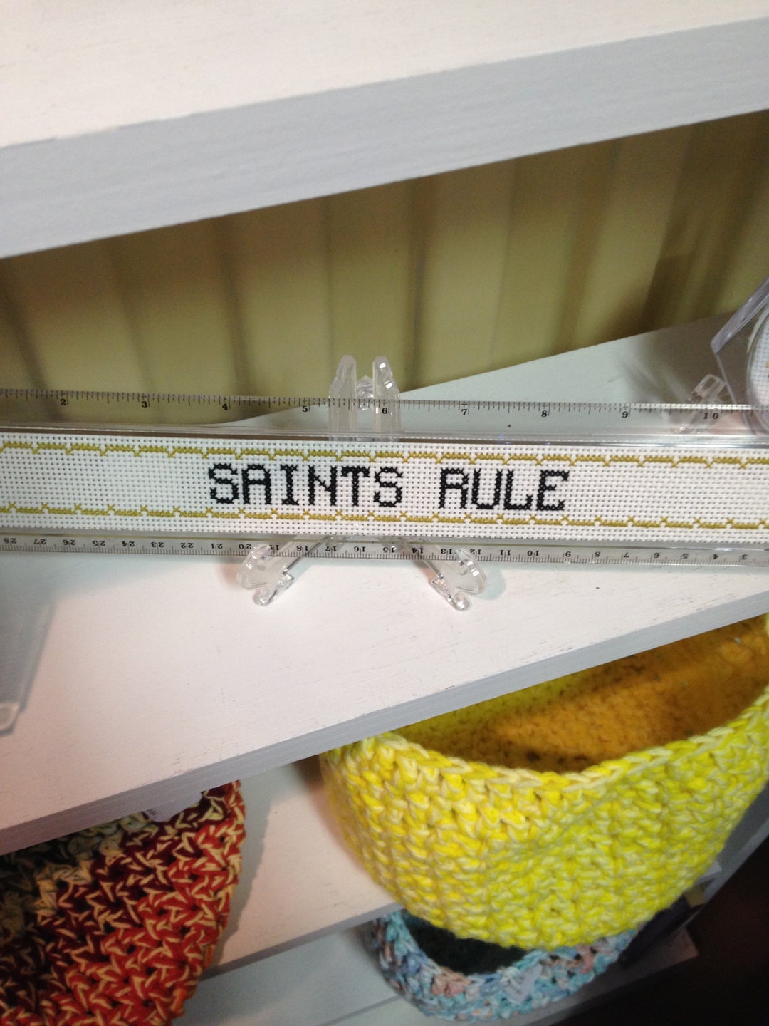 Professional Sports Teams Ruler, Cross Stitiched in Team Colors, - Etsy