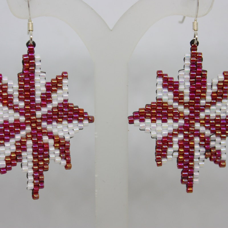 Beaded Star Earrings - Etsy