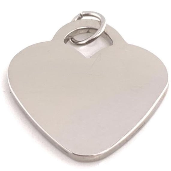 Engraved Heart Charm Stainless Steel Pendant - Etsy