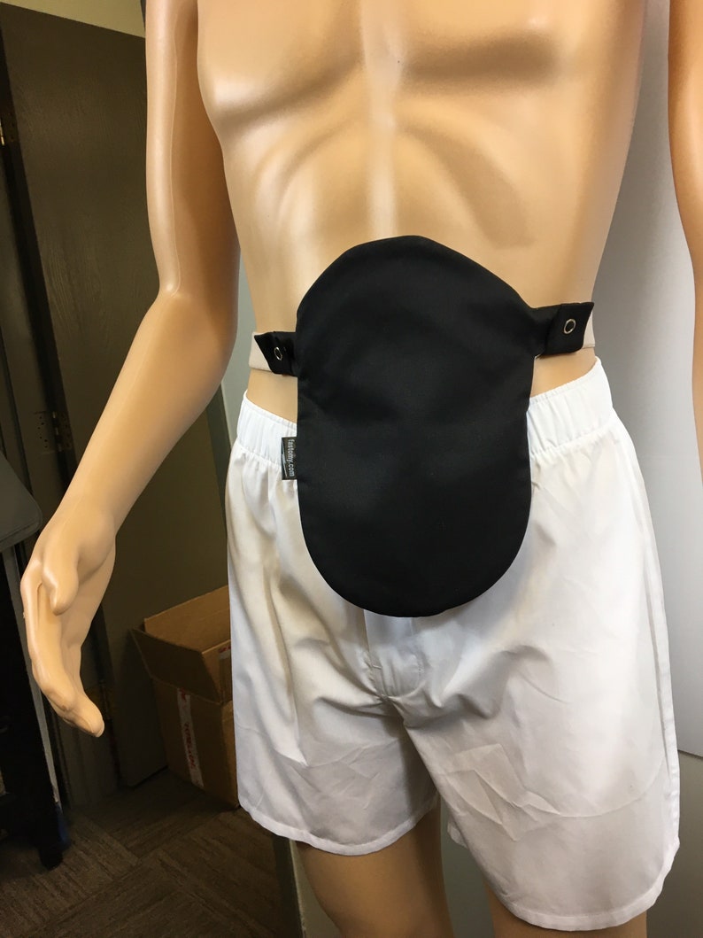 Black Ostomy Colostomy Pouch Bag Cover- Snaps On- for Use With Convatec ...
