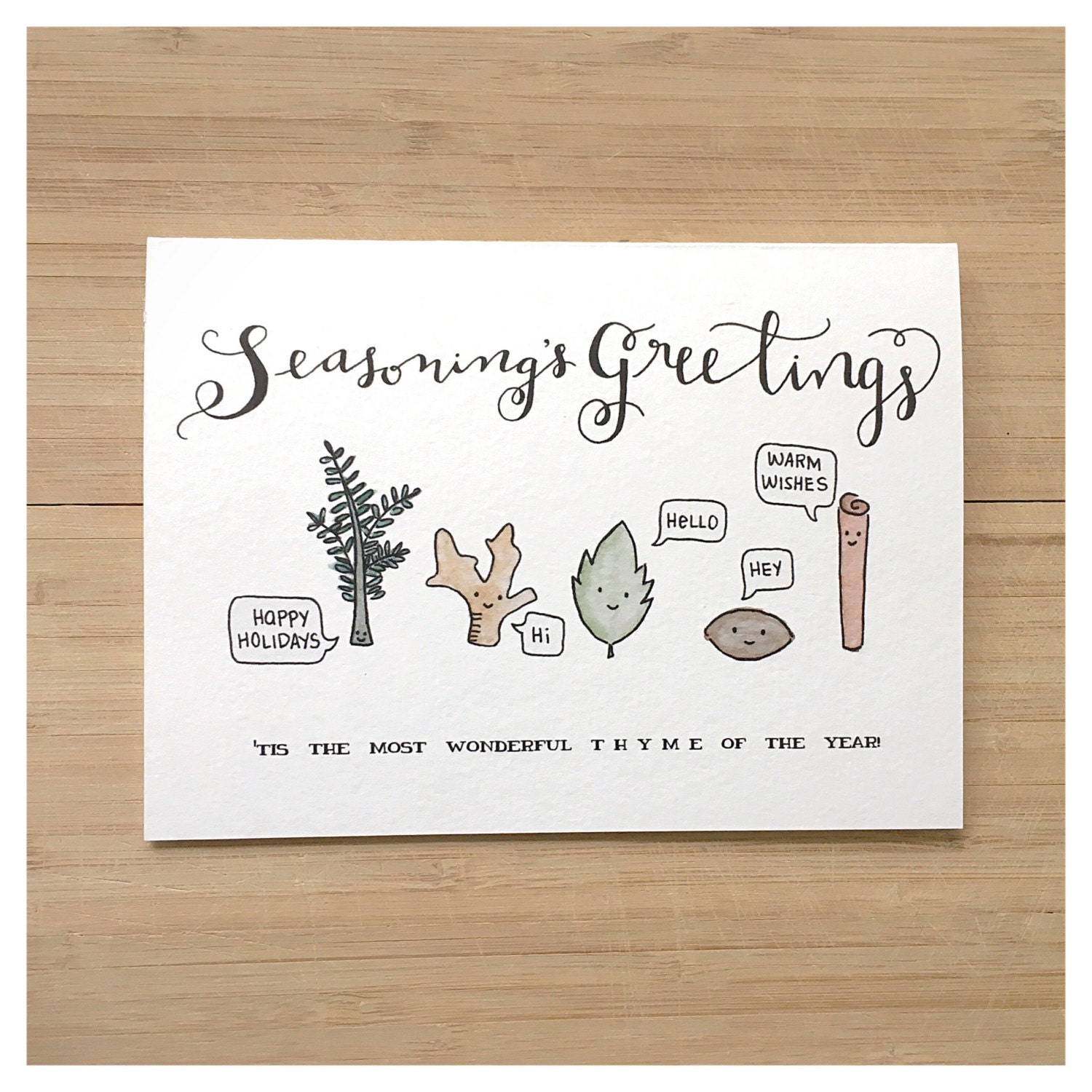SEASONS GREETINGS Christmas Card Holiday Card Funny Christmas Card
