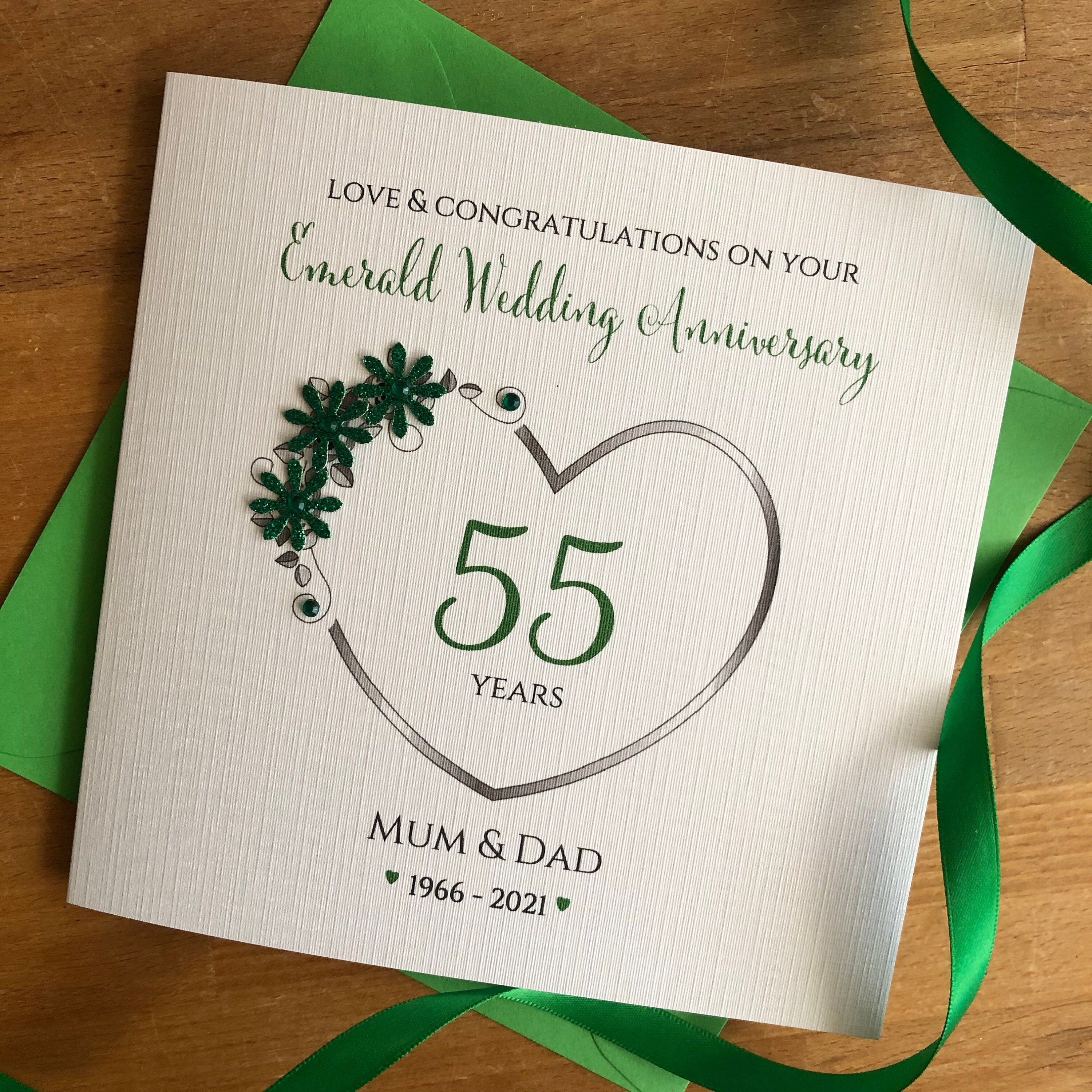 55th Emerald Wedding Anniversary Card Number Heart 55 Years Etsy 55th Emerald Wedding Anniversary Card Number Heart 55 Years Etsy