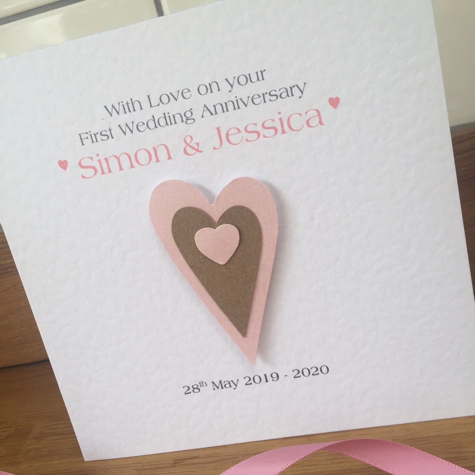 1st Wedding Anniversary Card First Anniversary 1 Year - Etsy UK