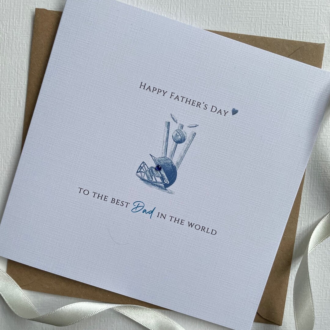 Father's Day Card - Personalised - Cricket Lover - Fathers Day Gift ...