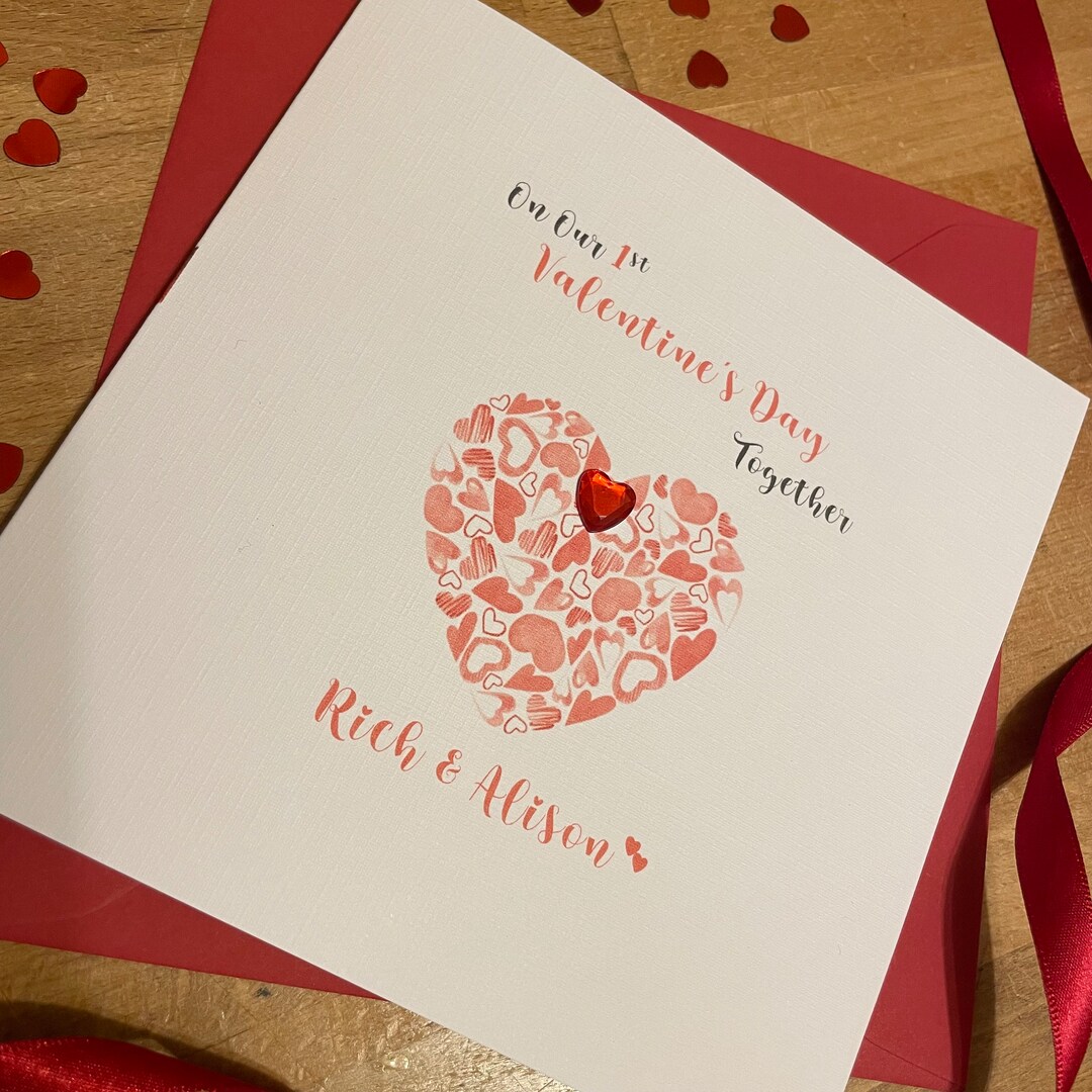 1st Valentines Day Card First Valentines Day, Girlfiend, Boyfriend ...