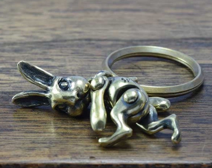 Movable Rabbit Keyring,rabbit Lover,movable Arms and Legs,gift,delicate ...