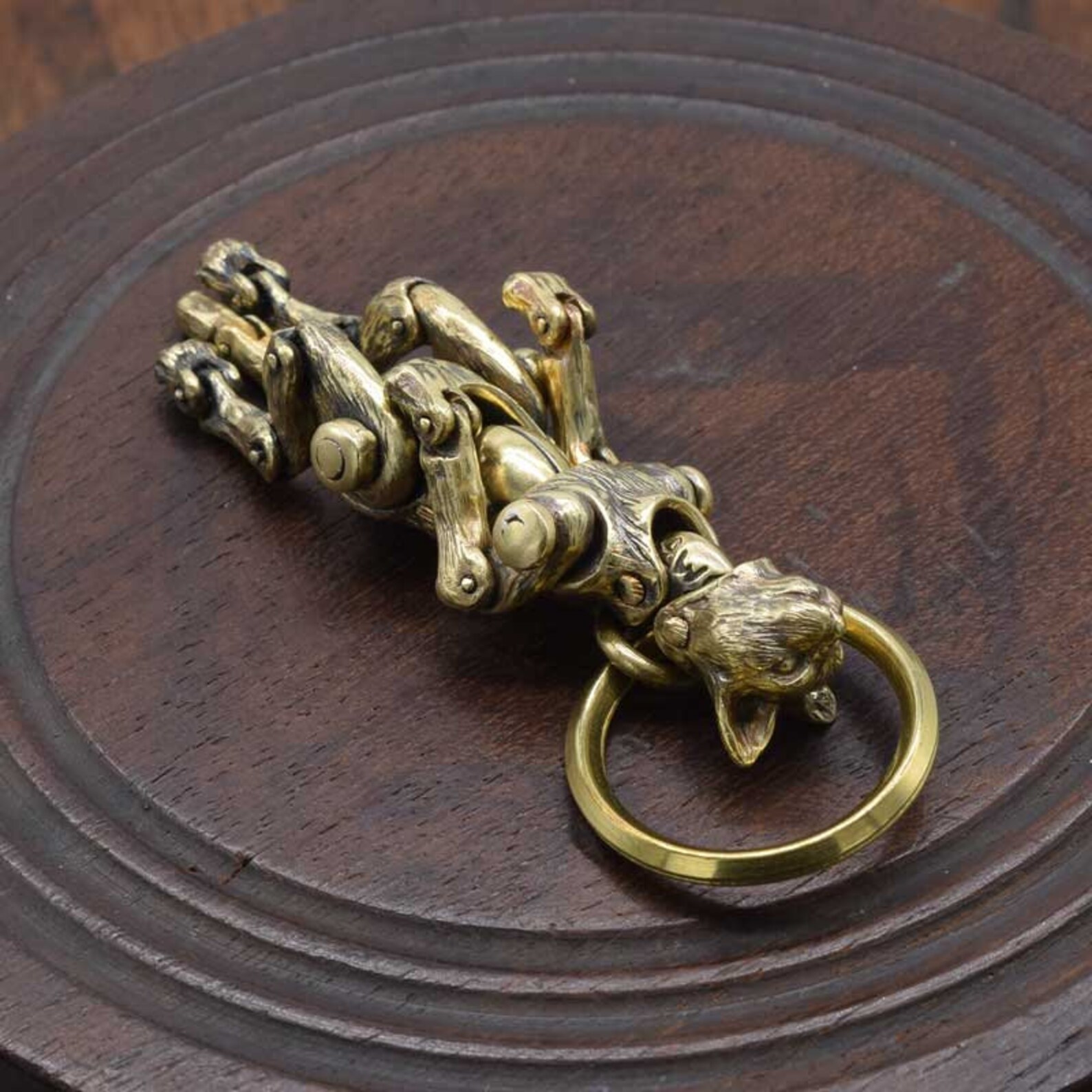 Capricious Cat Keyring,cat,movable Joints,keyholder,gift,delicate Hand ...