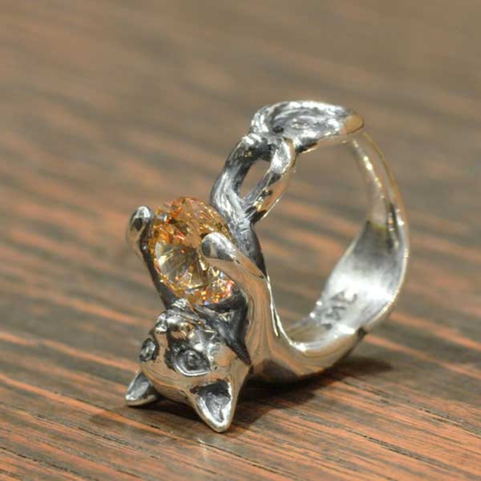 Cat Ringhold on Tight Cat Ringdelicate Hand - Etsy