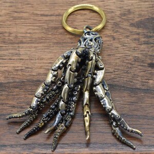 Mollusk Keyring,octopus,movable Joints,keyholder,gift,delicate Hand ...