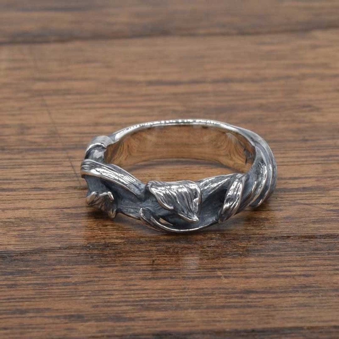 Air Flow Ring, Ring,delicate Hand Carving,925,solid Sterling Silver,r66 ...