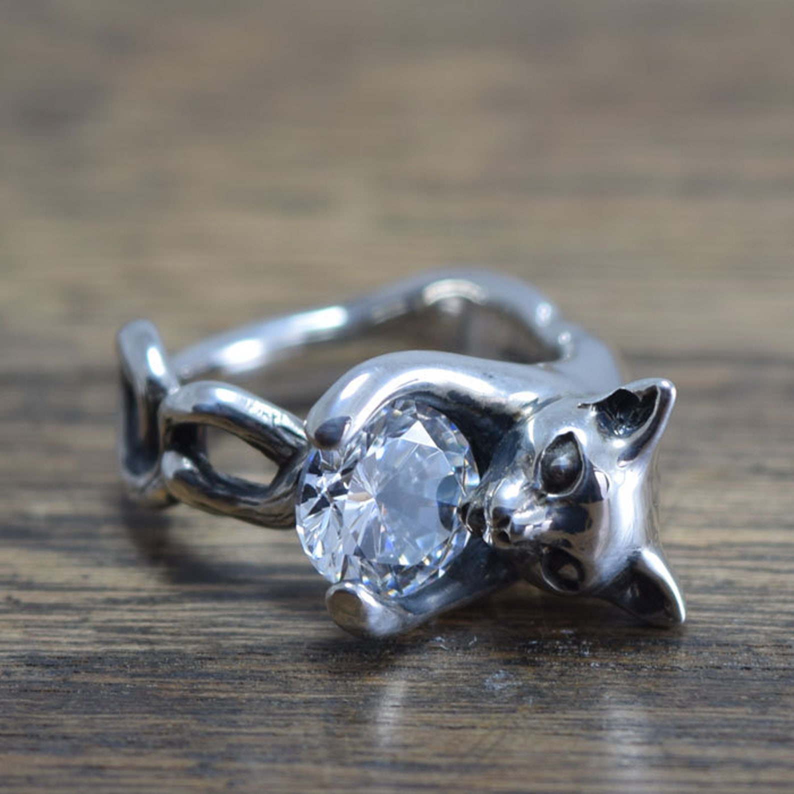 Cat Ringhold on Tight Cat Ringdelicate Hand - Etsy