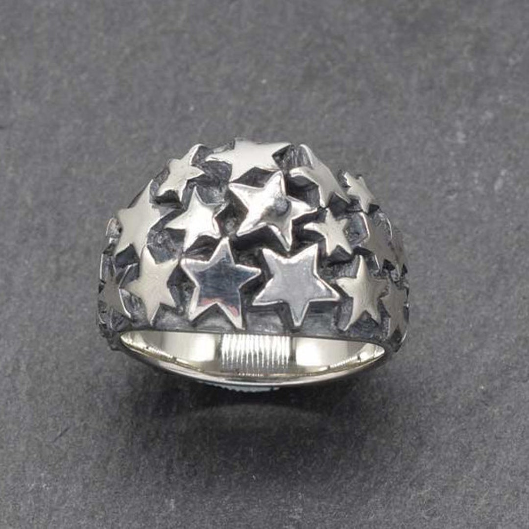 Starry Sky Ring,delicate Hand Carving,openwork,925,solid Sterling ...