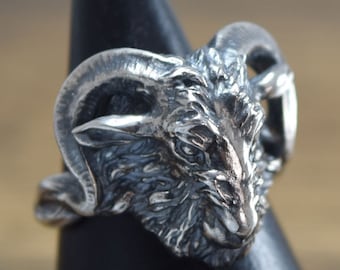 Angry Man Ring,delicate Hand Carving,925,solid Sterling Silver - Etsy