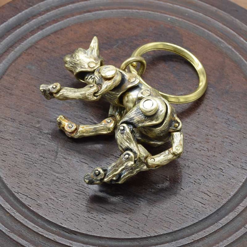 Capricious Cat Keyring,cat,movable Joints,keyholder,gift,delicate Hand ...