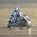 Angry Man Ring,delicate Hand Carving,925,solid Sterling Silver - Etsy