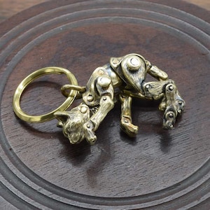 Capricious Cat Keyring,cat,movable Joints,keyholder,gift,delicate Hand ...